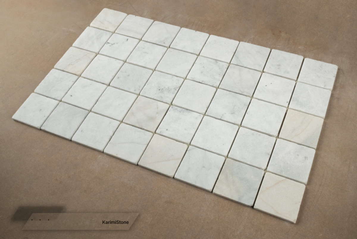 White Marble Honed & Tumbled - Karimi Stone